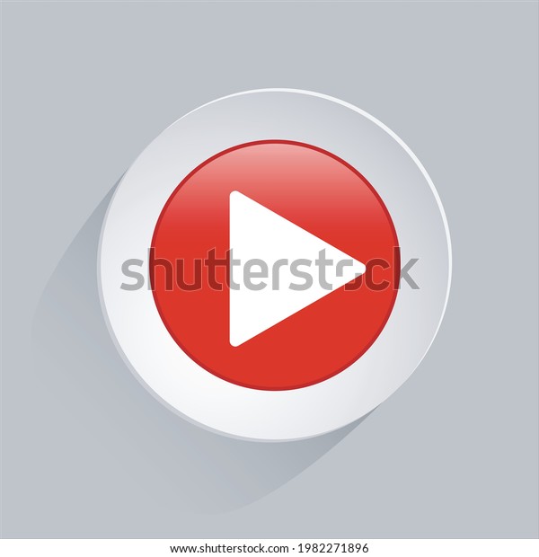 Music Play Button Icon 3d Vector Stock Vector (Royalty Free) 1982271896 ...