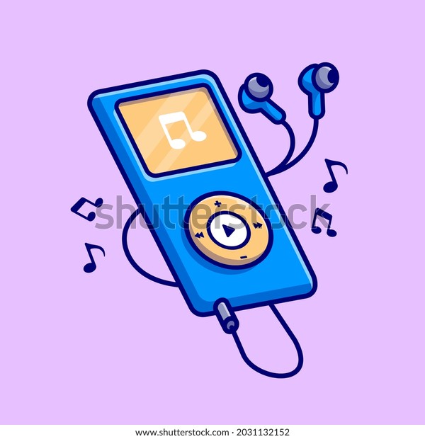 Music Player Cartoon Vector Icon Illustration Stock Vector (Royalty ...