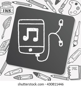 Music Player Doodle Drawing Stock Vector (Royalty Free) 430811446 ...