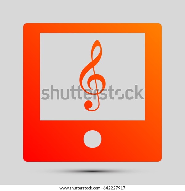 Music Player Sign Illustration Vector Orange Stock Vector (Royalty Free ...