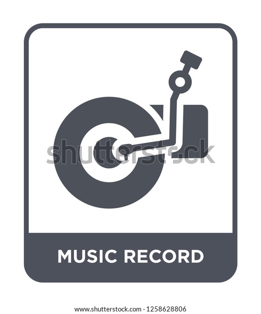 Music Record Icon Vector On White Stock Vector (Royalty Free ...