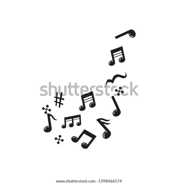 music scale logo design. music note sign or symbol. musical scale icon ...