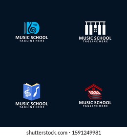 Music School Logo Design Vector Stock Vector (Royalty Free) 1591249981 ...