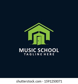 Music School Logo Design Vector Stock Vector (Royalty Free) 1591250071 ...