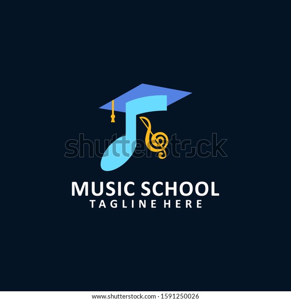 Music School Logo Design Vector Stock Vector (Royalty Free) 1591250026 ...