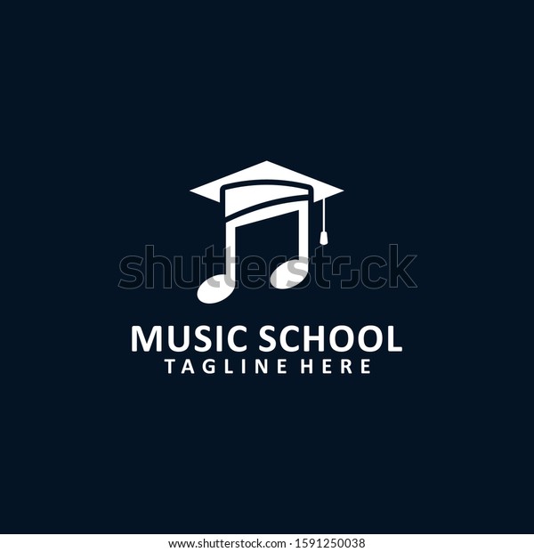 Music School Logo Design Vector Stock Vector (Royalty Free) 1591250038