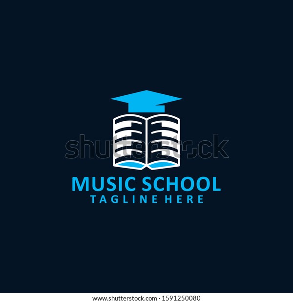 Music School Logo Design Vector Stock Vector (Royalty Free) 1591250080 ...