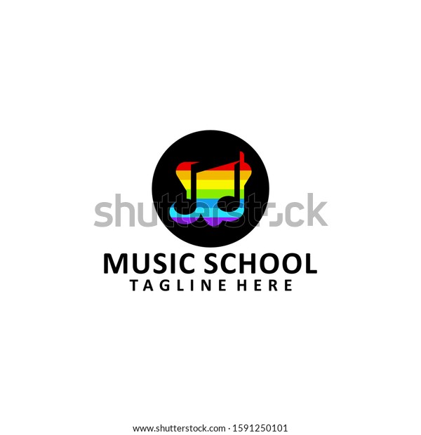 Music School Logo Design Vector Stock Vector (Royalty Free) 1591250101 ...