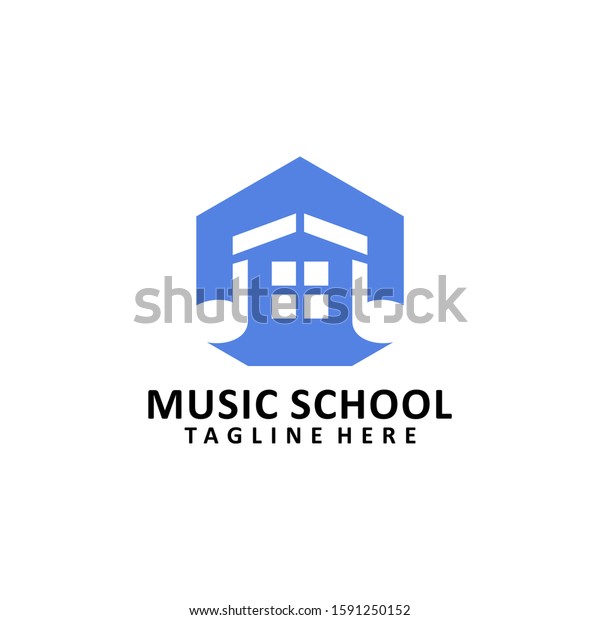 Music School Logo Design Vector Stock Vector (Royalty Free) 1591250152 ...