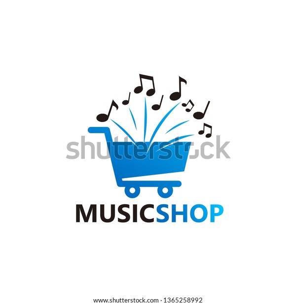 Music Shop Logo Template Design Vector Stock Vector (Royalty Free ...