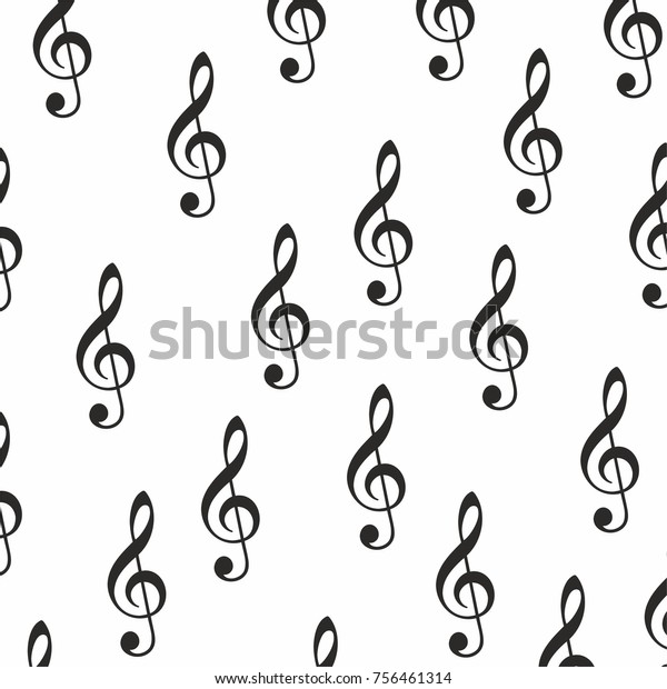 Music Sign Notes Vector Background Stock Vector (Royalty Free) 756461314