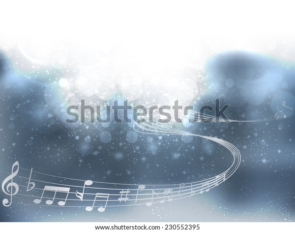 Music Snow Background Stock Vector (Royalty Free) 230552395