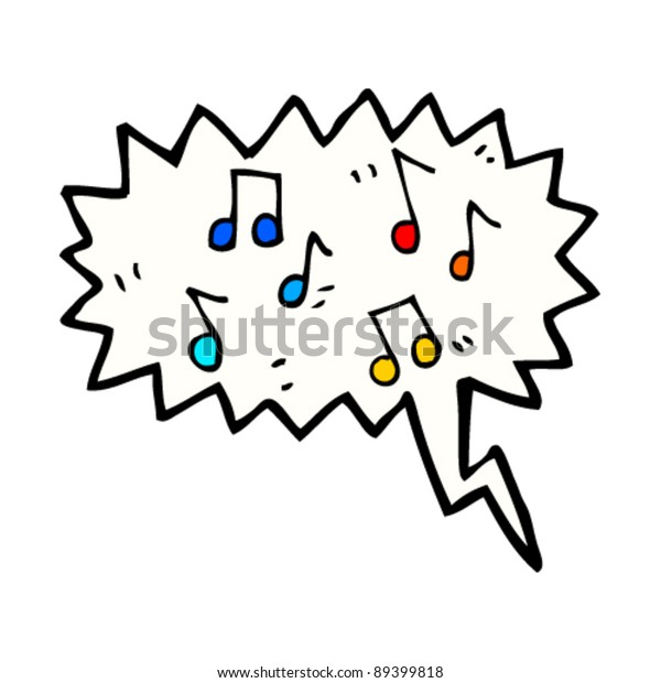 Music Speech Bubble Cartoon Stock Vector (Royalty Free) 89399818