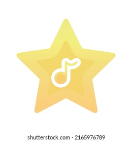 Music Star Logo Gradient Design Template Stock Vector (Royalty Free ...
