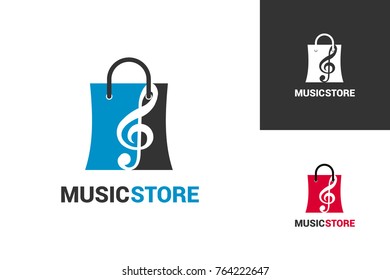 Music Store Logo Template Design Stock Vector (Royalty Free) 764222647 ...