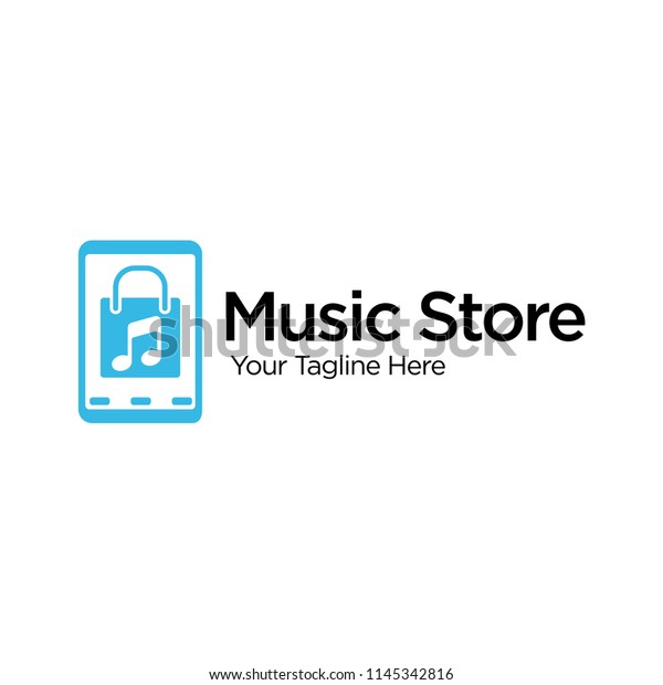 Music Store Logo Template Design Vector Stock Vector (Royalty Free ...