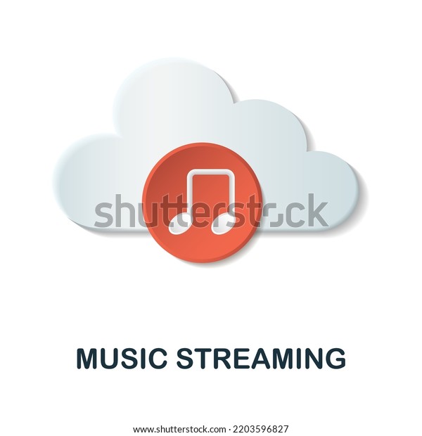 Music Streaming Icon 3d Illustration Internet Stock Vector (Royalty ...