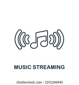 Music Streaming Icon Line Simple Icon Stock Vector (Royalty Free ...