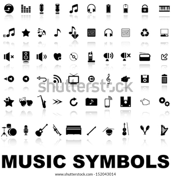 Music Symbols Stock Vector (Royalty Free) 152043014 | Shutterstock