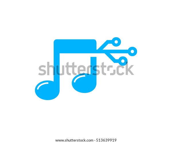 Music Tech Logo Design Template Element Stock Vector (Royalty Free ...