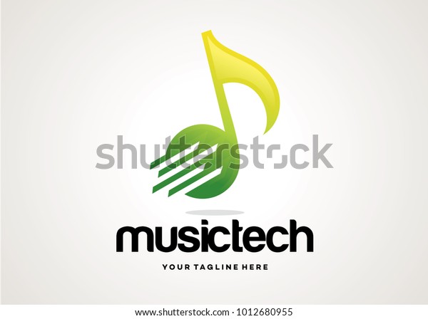 Music Tech Logo Template Design Vector Stock Vector (Royalty Free ...
