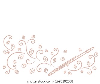 Music Themed Background Flute Vector Illustration Stock Vector (Royalty ...