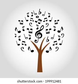 Music Tree Vector Illustration Stock Vector (Royalty Free) 199912481 ...