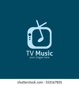 Tv Music Logo Template Design Vector Stock Vector (Royalty Free) 483024916
