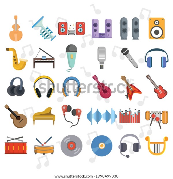 Music Vector Clip Art Set Musical Stock Vector (Royalty Free ...