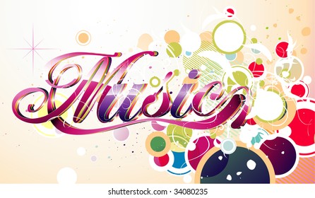 Music Vector Text Illustration Stock Vector (Royalty Free) 34080235 ...