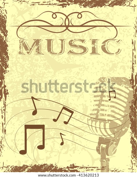 Music Vintage Background Vector Illustration Musical Stock Vector ...