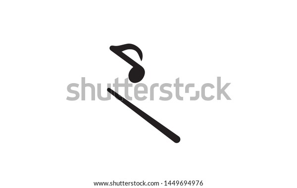 Musical Conductor Stick Icon Vector Stock Vector (Royalty Free ...