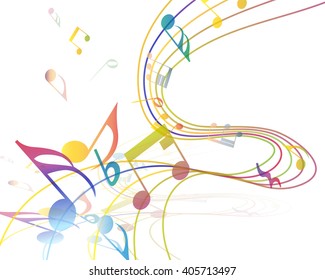 Musical Notes Staff Stock Vector (Royalty Free) 126070733