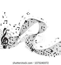Musical Design Music Staff Elements Treble Stock Vector (Royalty Free ...