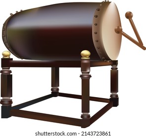 Musical Instrument Bedug When Eid Mubarak Stock Vector (Royalty Free ...