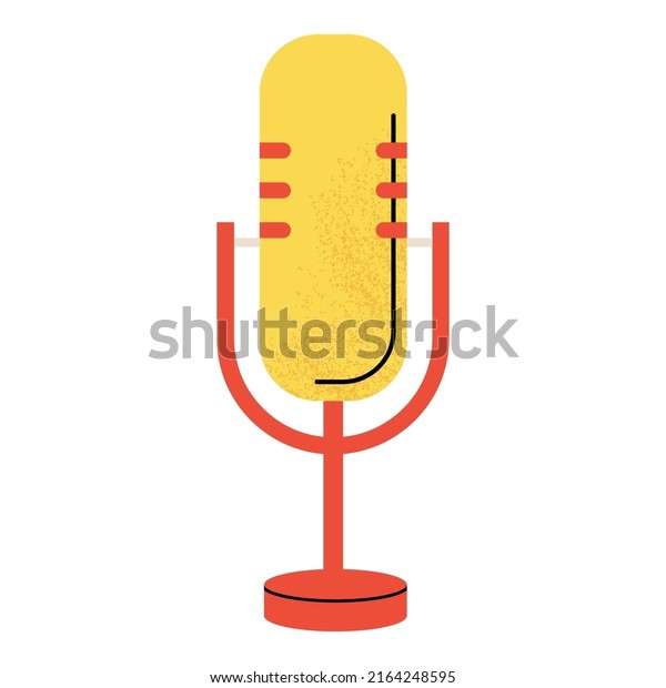 Musical Microphone Notes Music Vector Flat Stock Vector (Royalty Free ...