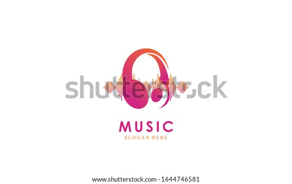 Musical Music Logo Design Vector Illustration Stock Vector (Royalty ...
