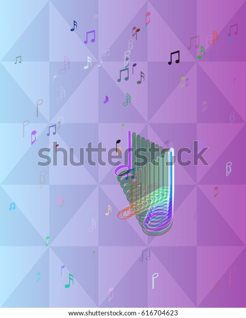 Musical Note Art Design Stock Vector (Royalty Free) 616704623 ...