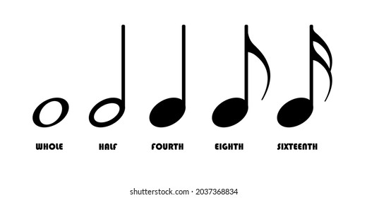 Musical Note Black On White Background Stock Vector (Royalty Free ...