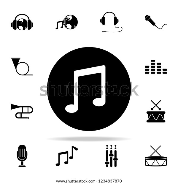 Musical Note Circle Icon Music Icons Stock Vector (Royalty Free ...