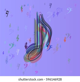 Musical Note Design Idea Stock Vector (Royalty Free) 596146928 ...