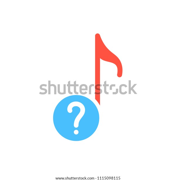 Musical Note Icon Music Icon Question Stock Vector (Royalty Free ...