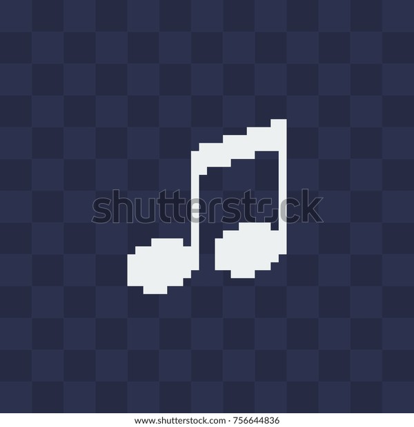 Musical Note Icon Pixel Art Style Stock Vector (Royalty Free) 756644836 ...