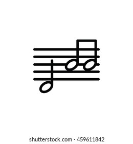 Musical Note Outline Icon Stock Vector (Royalty Free) 459611842 ...
