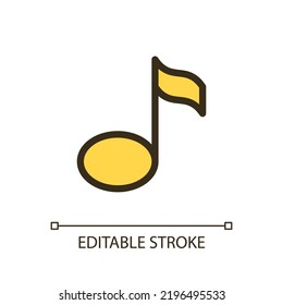 Musical Note Pixel Perfect Rgb Color Stock Vector (Royalty Free ...