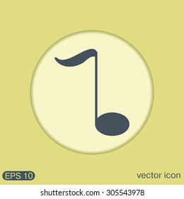 Musical Note Sign Character Singing Music Stock Vector (Royalty Free ...