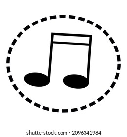 Musical Note Symbol Circle Stock Vector (Royalty Free) 2096341984 ...