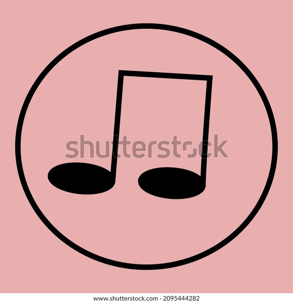 Musical Note Symbol Circle Stock Vector (Royalty Free) 2095444282 ...