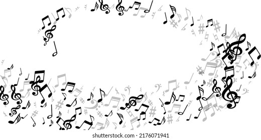 Musical Note Symbols Vector Illustration Melody Stock Vector (Royalty ...