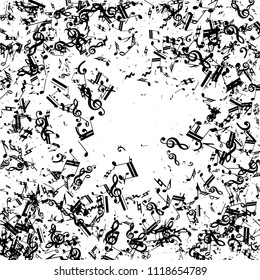 Musical Notes On White Background Many Stock Vector (Royalty Free ...